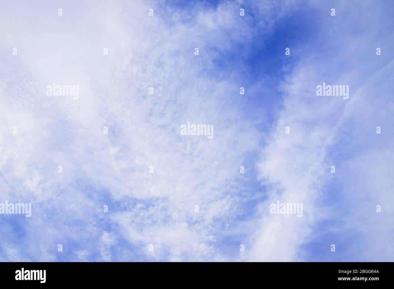 Blue sky with cirro cumulus clouds. Beautiful sky background Stock ...