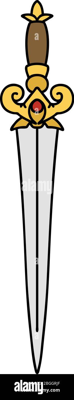 tattoo in traditional style of a dagger Stock Vector Image & Art - Alamy