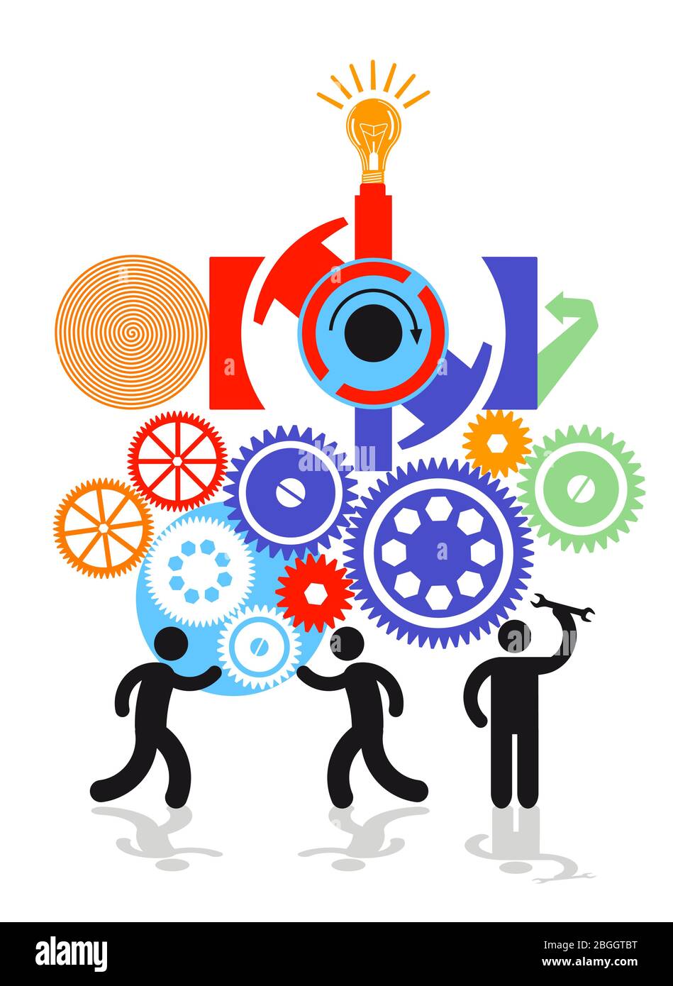 Group people on motor Stock Vector Images - Alamy