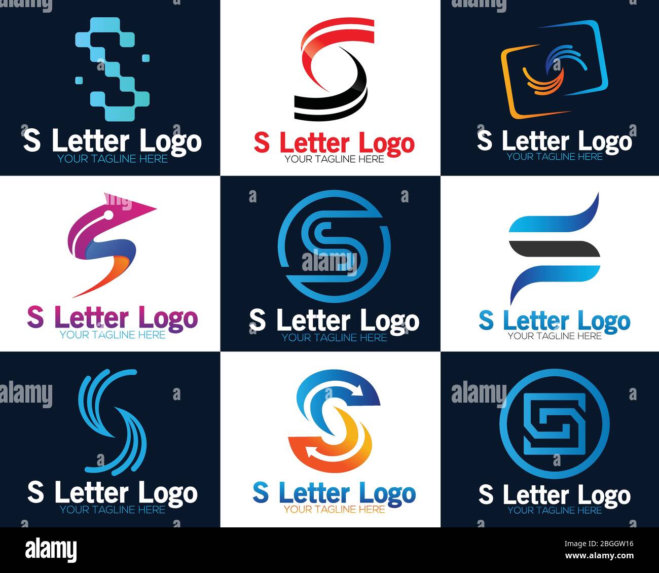 Fashion S letter technology network logo sign. Letter S logo for ...