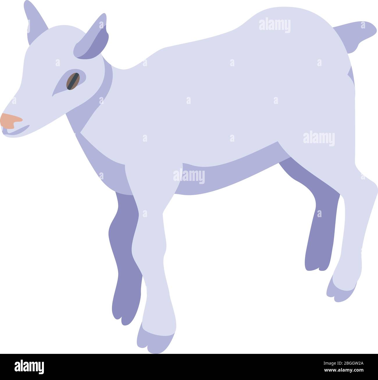 Goat kid young animal Stock Vector Images - Alamy