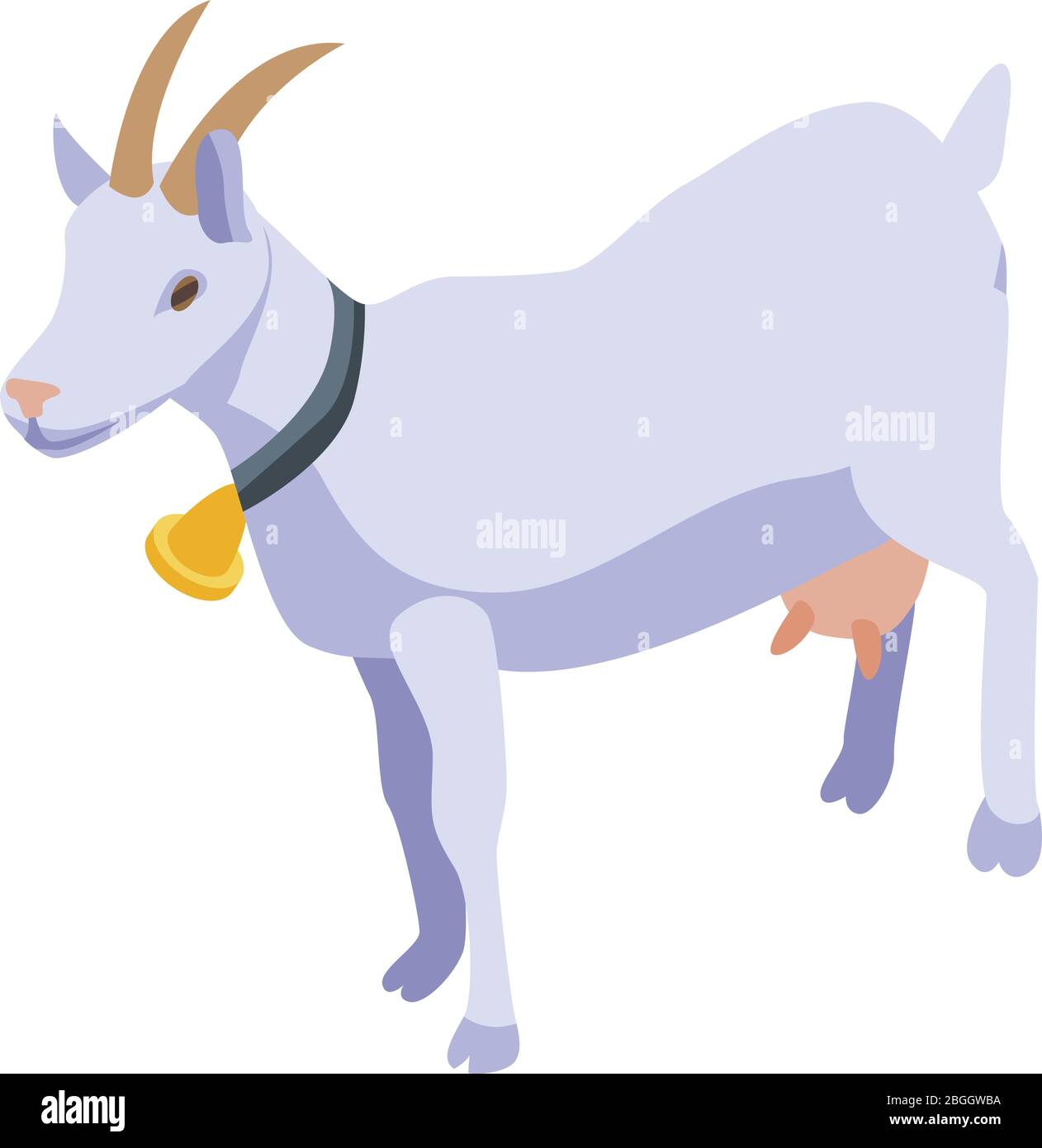 Goat with gold bell icon, isometric style Stock Vector Image & Art - Alamy