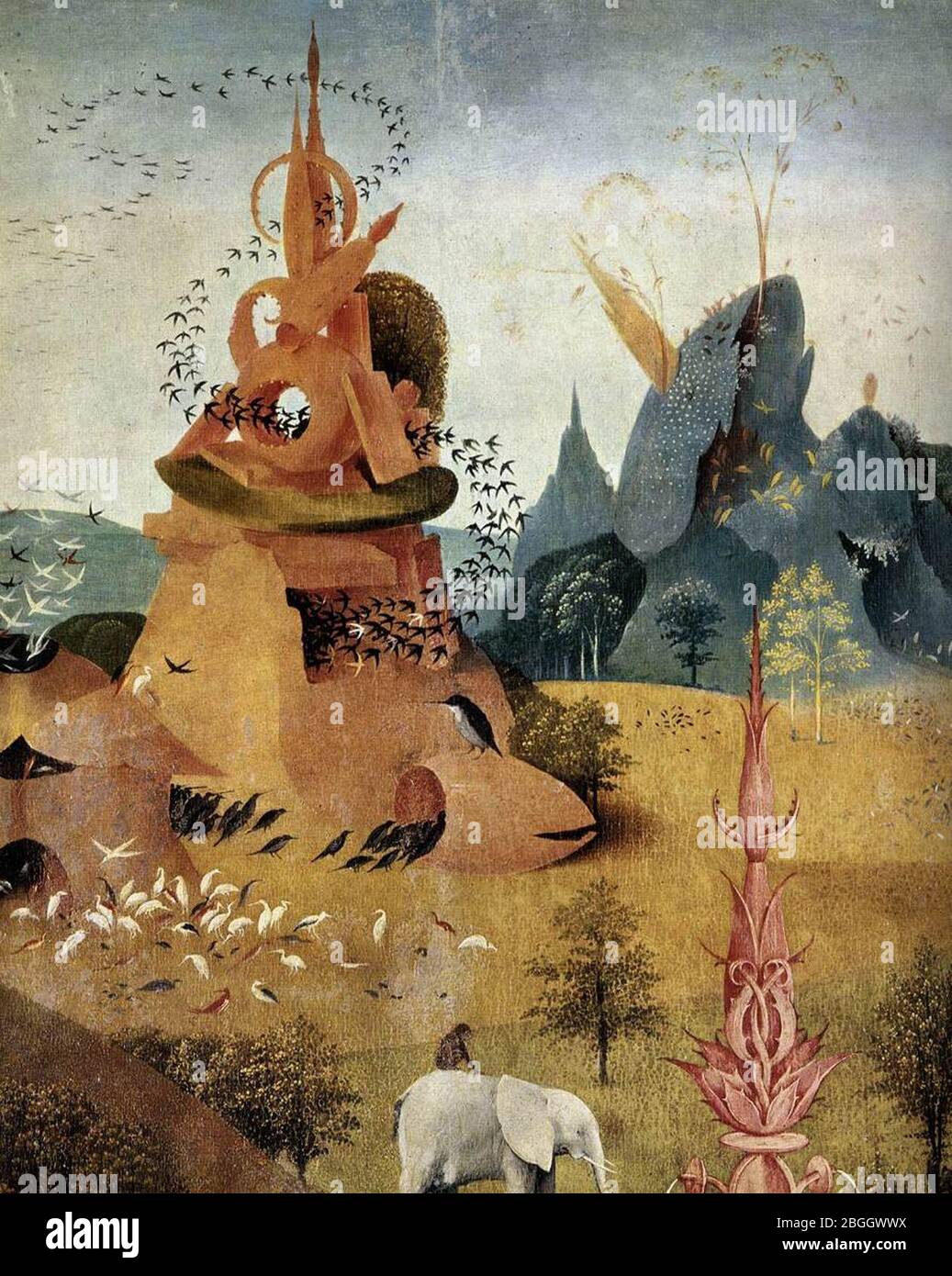 Hieronymus Bosch - Triptych of Garden of Earthly Delights (detail Stock ...