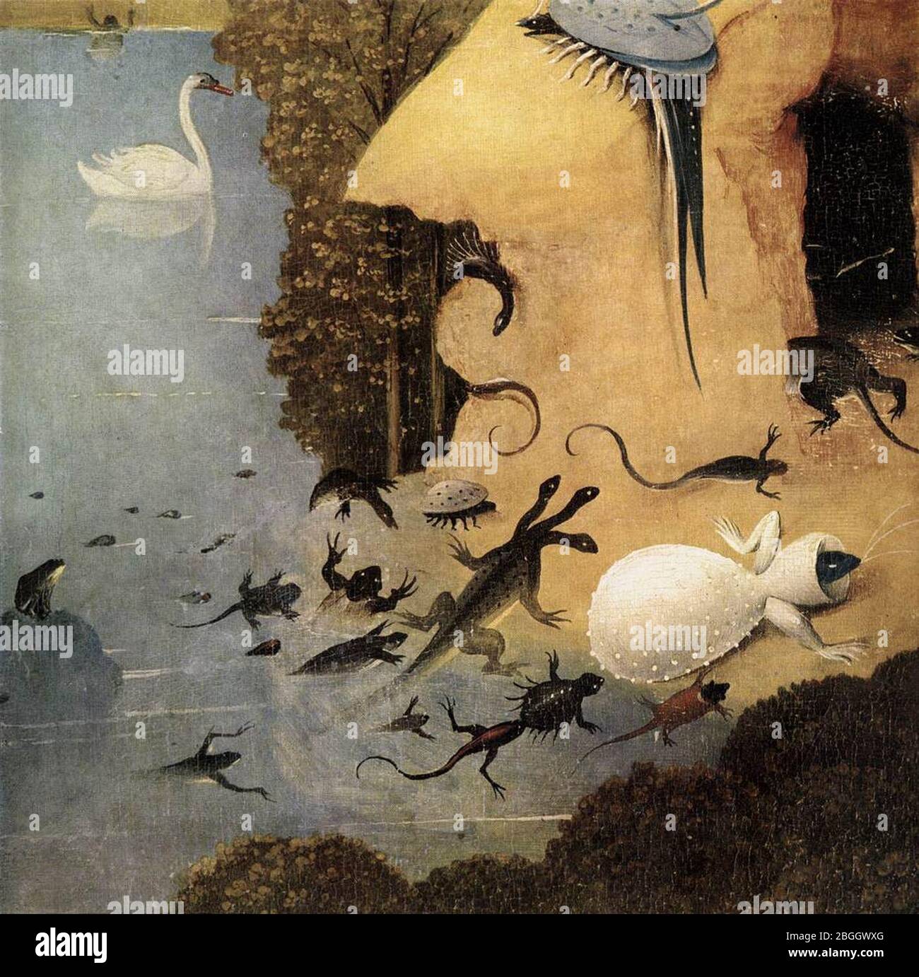 Hieronymus Bosch - Triptych of Garden of Earthly Delights (detail Stock ...