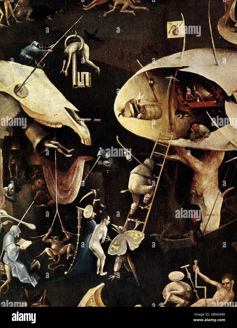 Hieronymus Bosch - Triptych of Garden of Earthly Delights (detail Stock ...