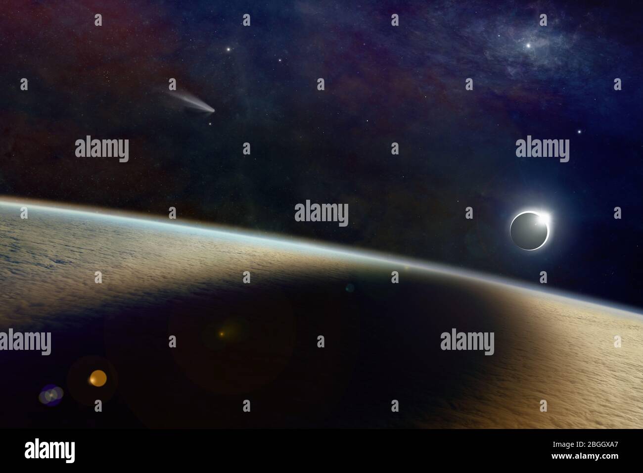 Moon Passes Between Earth And The Sun High Resolution Stock Photography ...