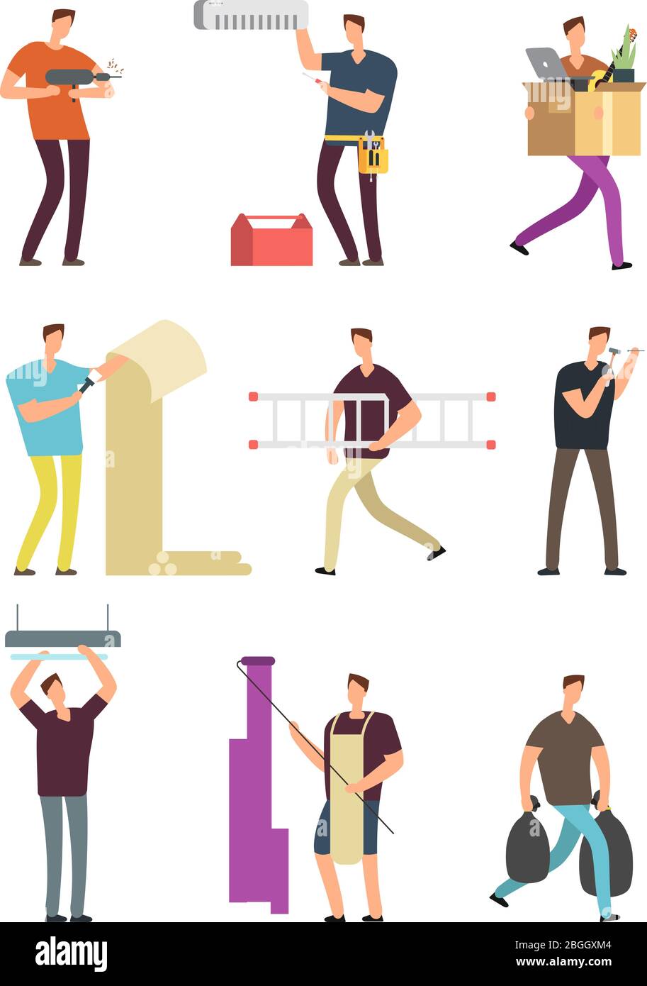 Woman repair man in Stock Vector Images - Alamy