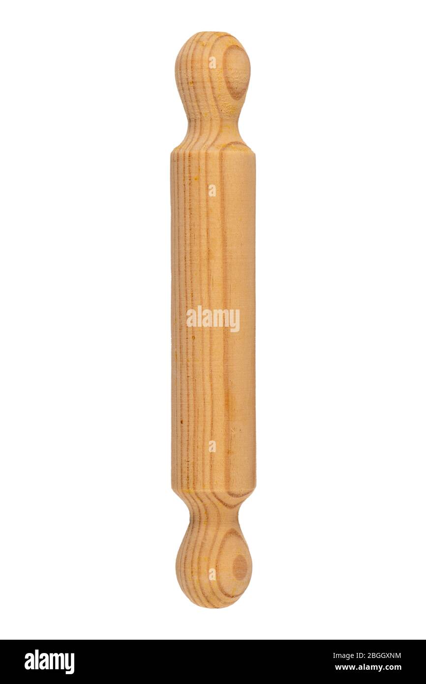 Flatten dough wooden rolling pin Cut Out Stock Images & Pictures - Alamy