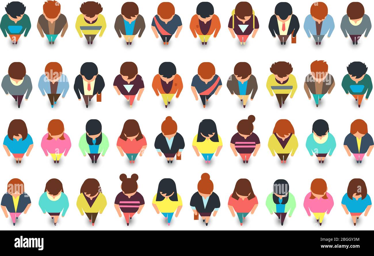 People Plan View Vector