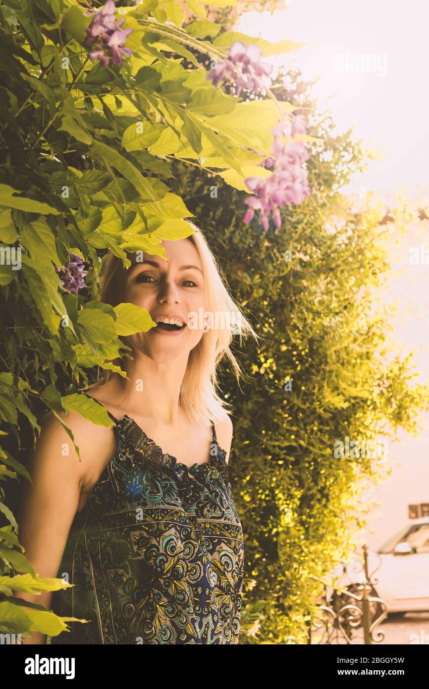 High beam woman hi-res stock photography and images - Alamy