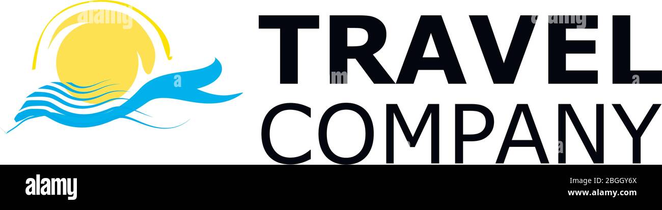 Vector Logo travel agency symbol sea on white Stock Vector Image & Art ...