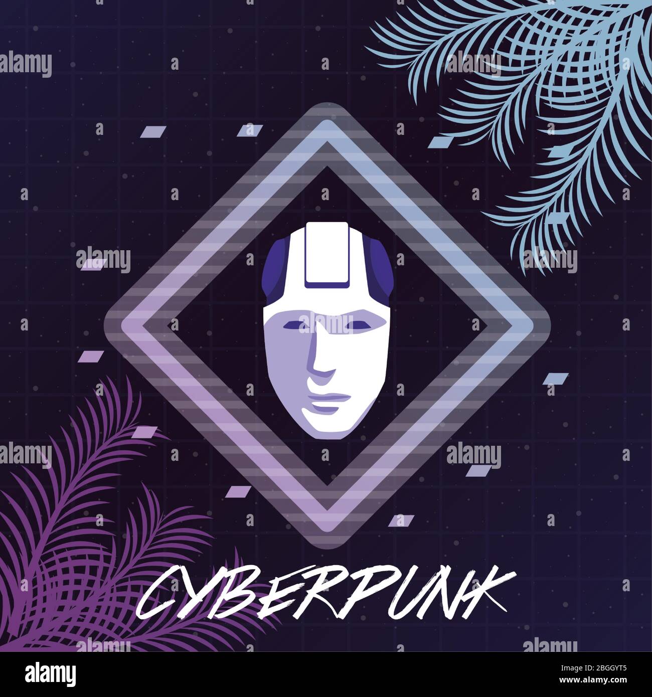 cyber punk poster with humanoid robot Stock Vector Image & Art - Alamy