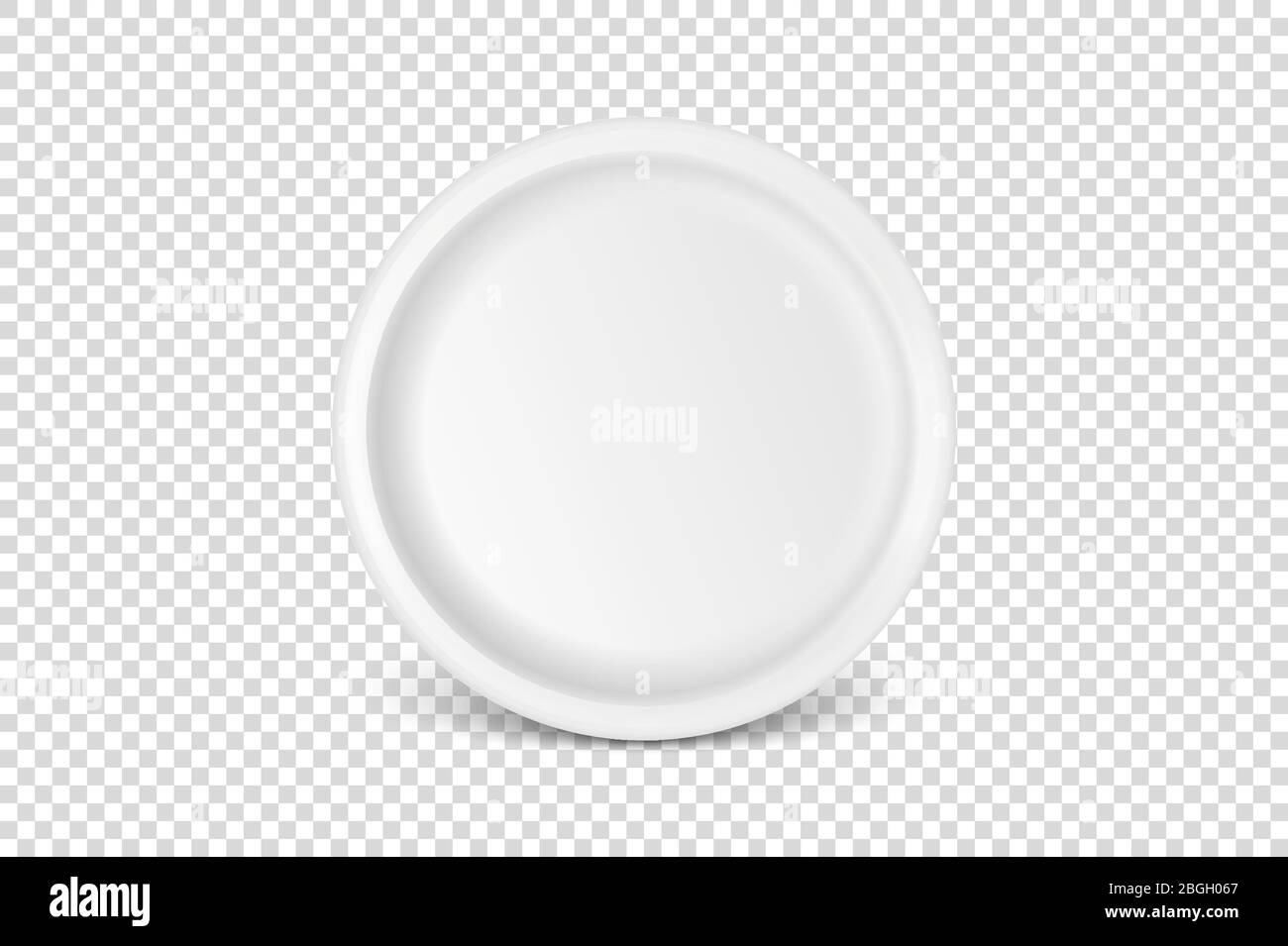 Vector 3d Realistic White Porcelain, Plastic or Paper Disposable Food ...