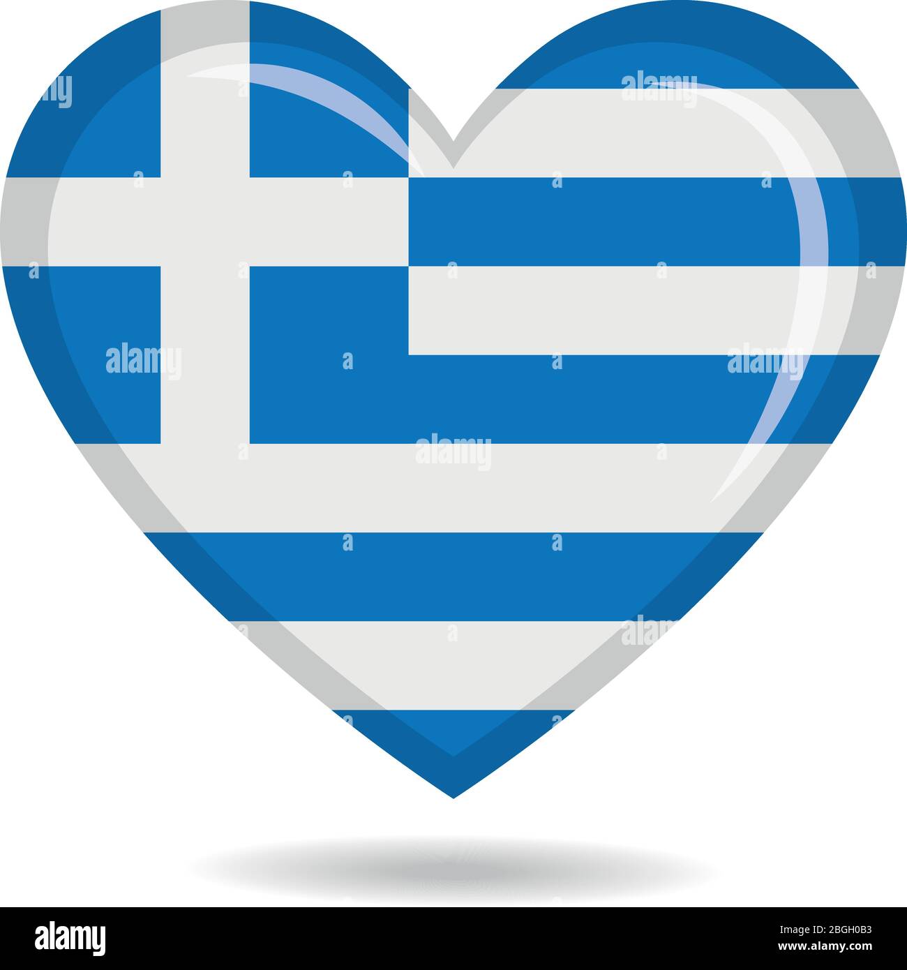 Greek Flag Heart