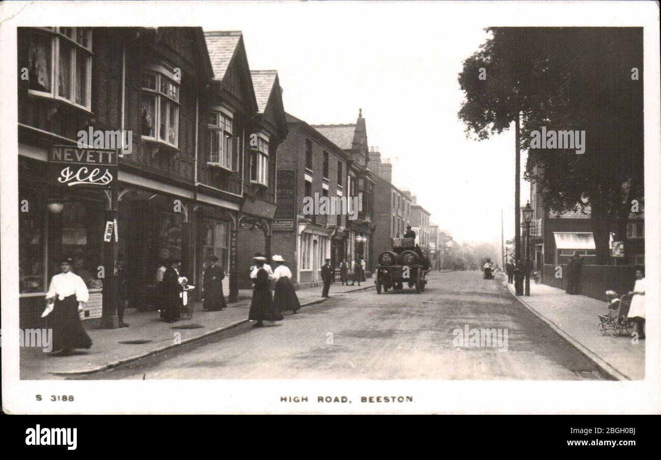 High Road, Beeston ca. 1912 Stock Photo - Alamy