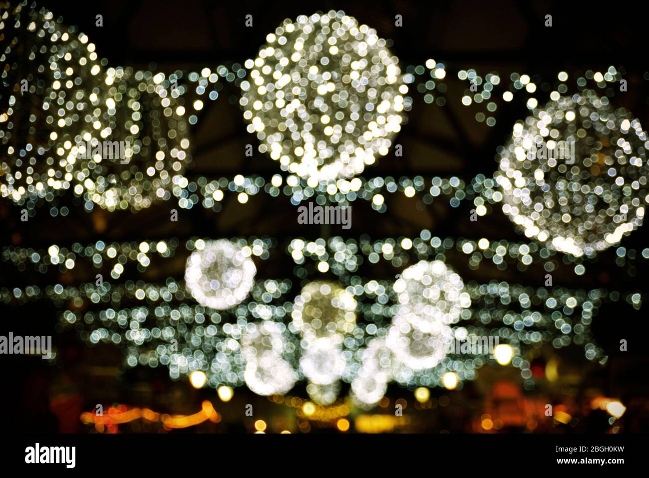 Blurred Christmas Lights Stock Photo - Alamy