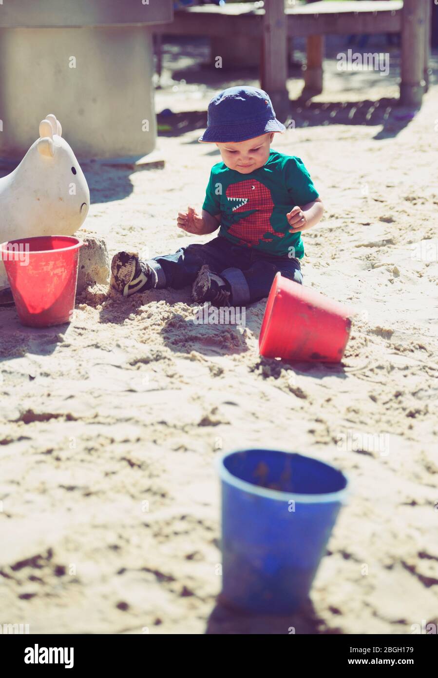 Boy playing in the sand hi-res stock photography and images - Alamy