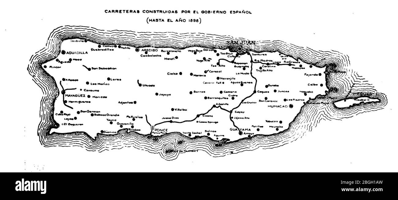 Highways in Puerto Rico by 1898 Stock Photo - Alamy