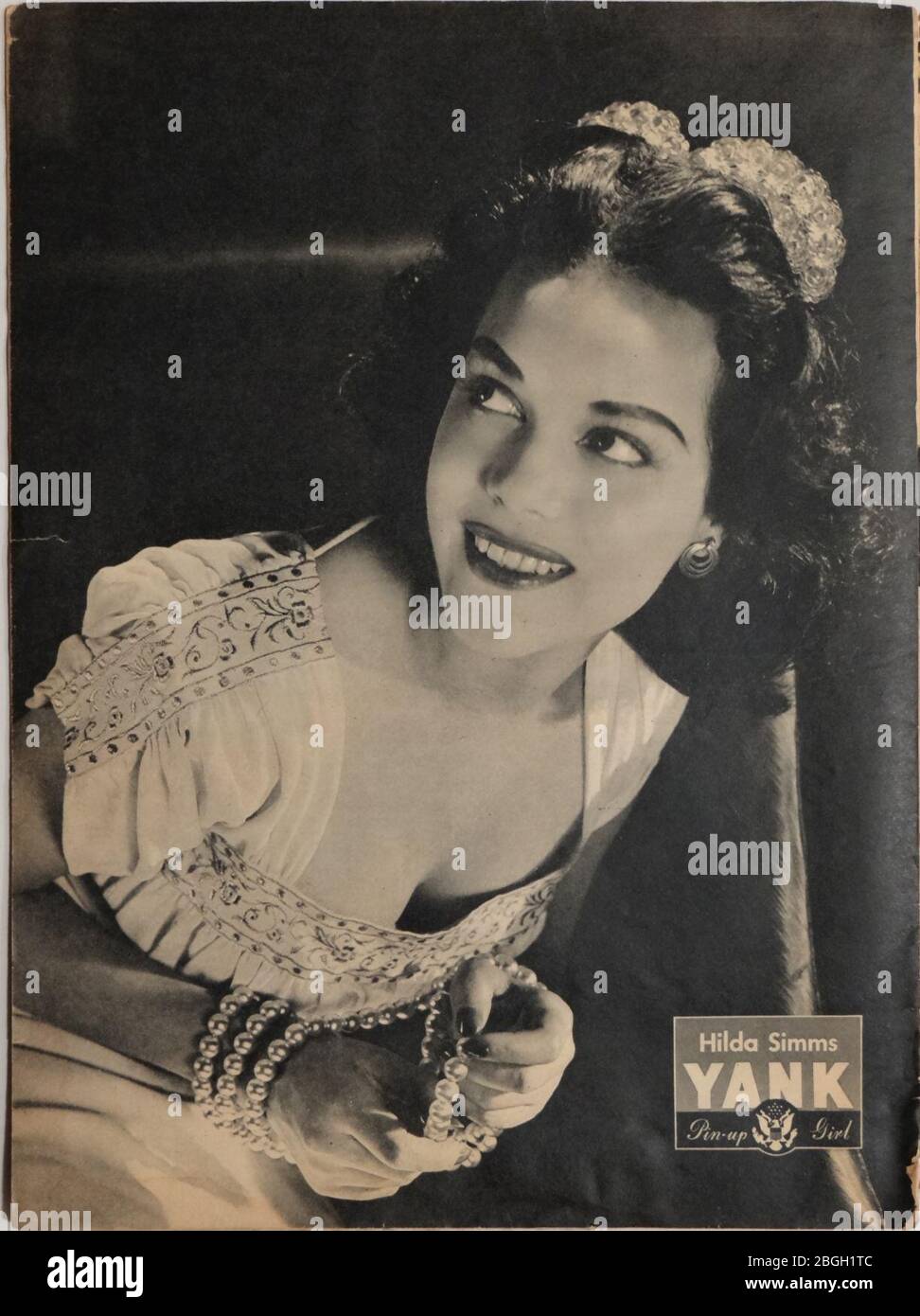 Hilda Simms pin-up from Yank, The Army Weekly, February 1945 Stock ...