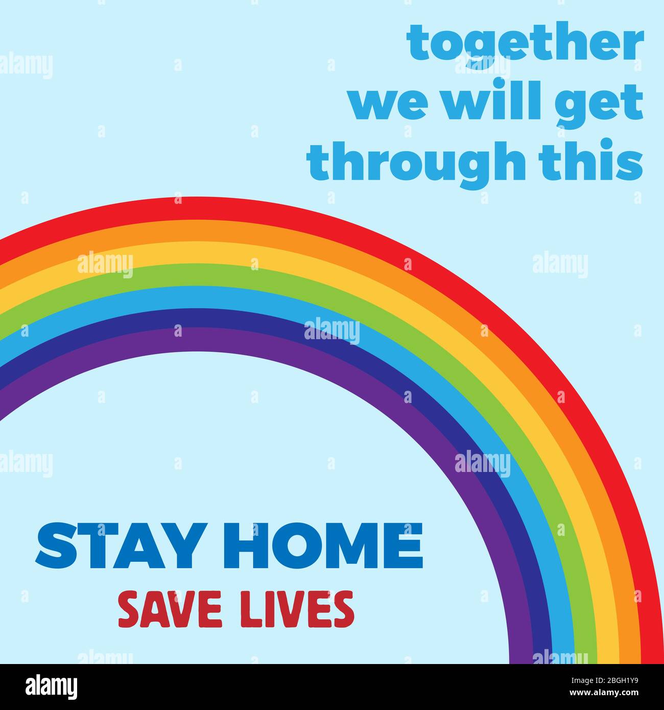 Stay alert save lives rainbow Stock Vector Images - Alamy