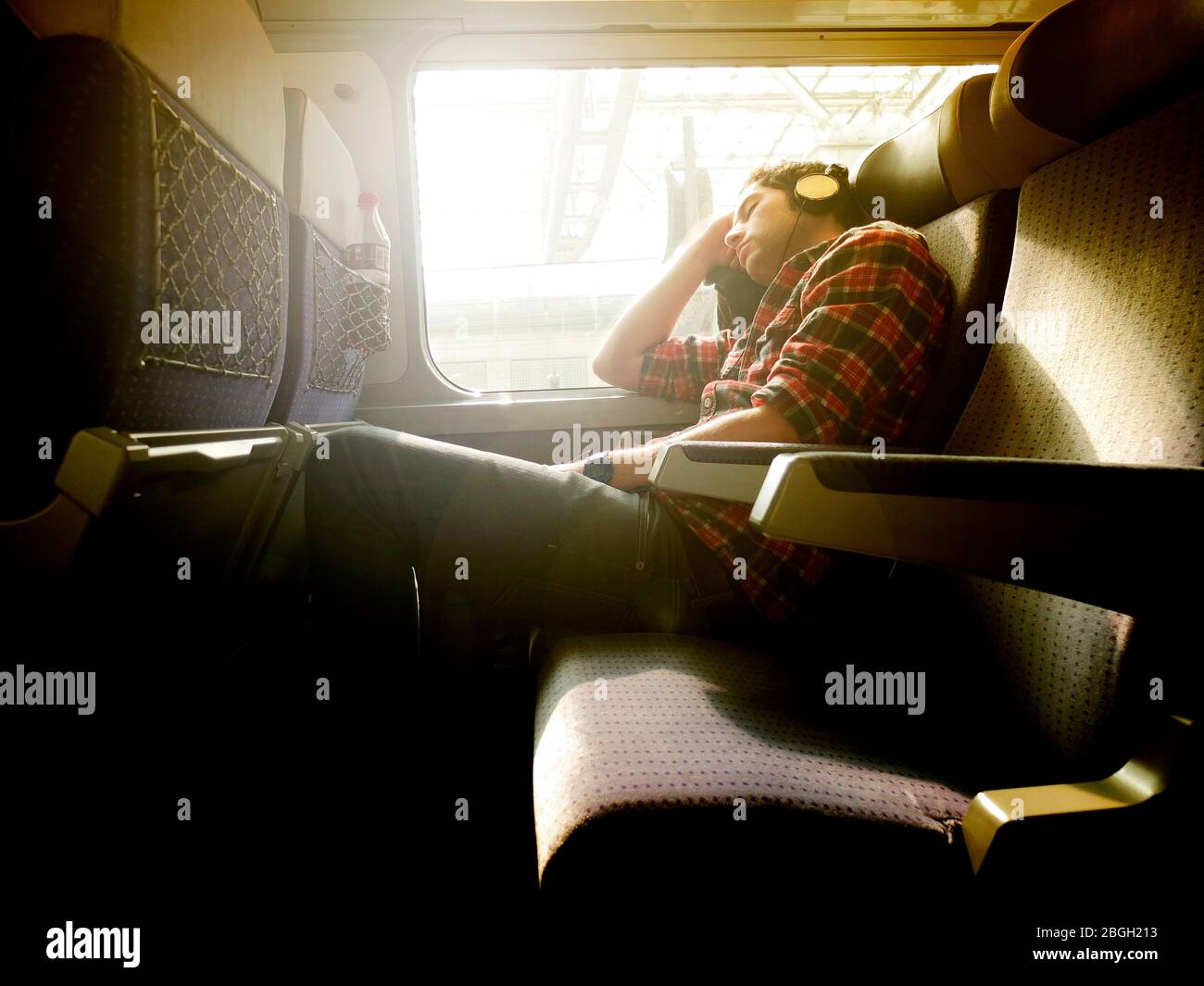 Asleep on train hi-res stock photography and images - Alamy