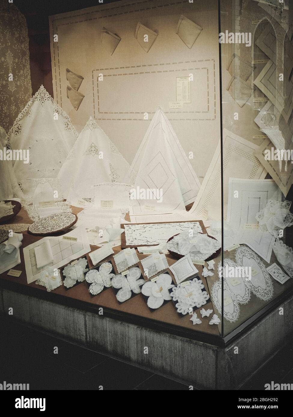 Belgium bruges lace shop hi-res stock photography and images - Alamy
