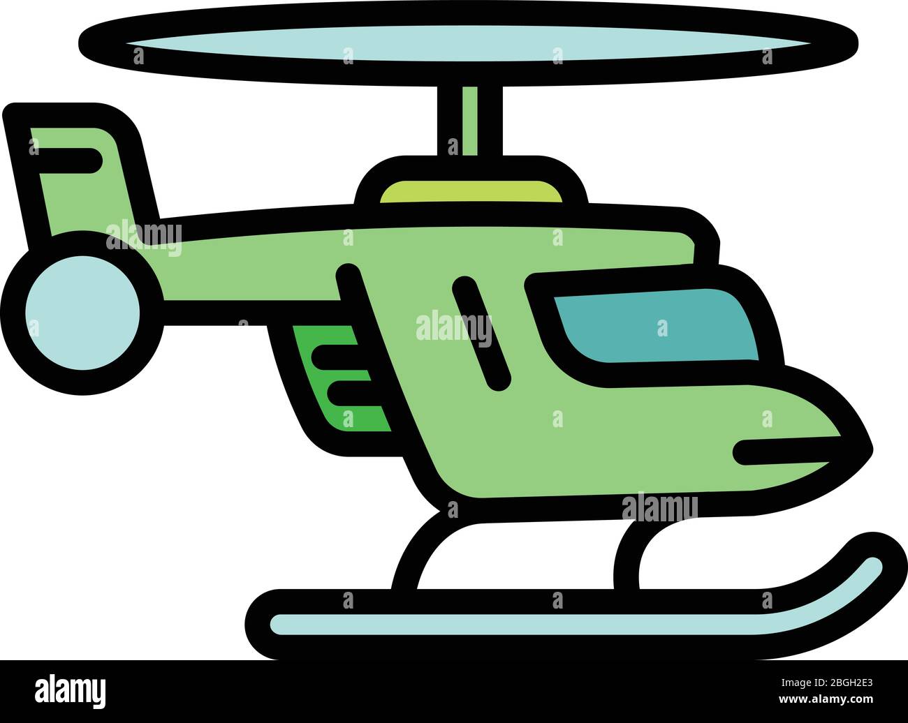 Rescue helicopter icon. Outline rescue helicopter vector icon for web ...