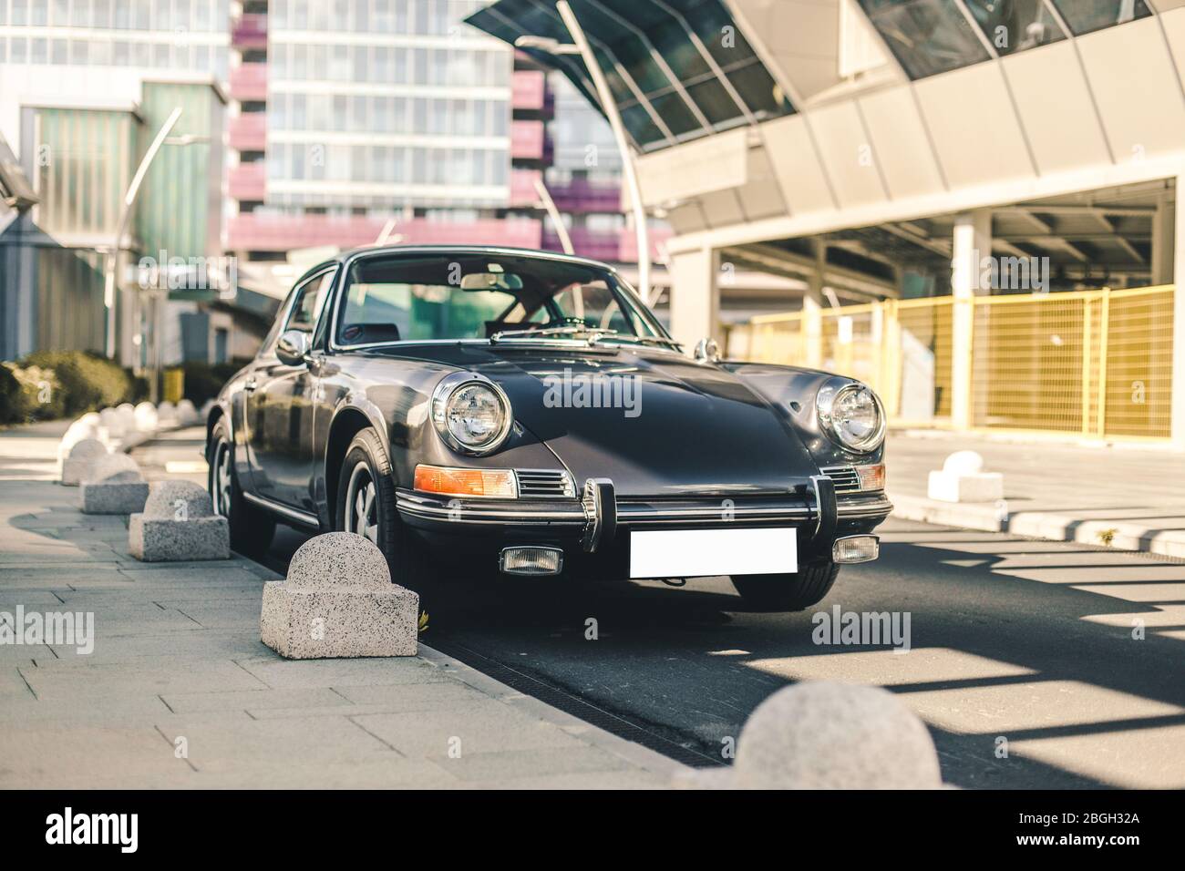 Vintage retro car in outdoor parking Stock Photo - Alamy