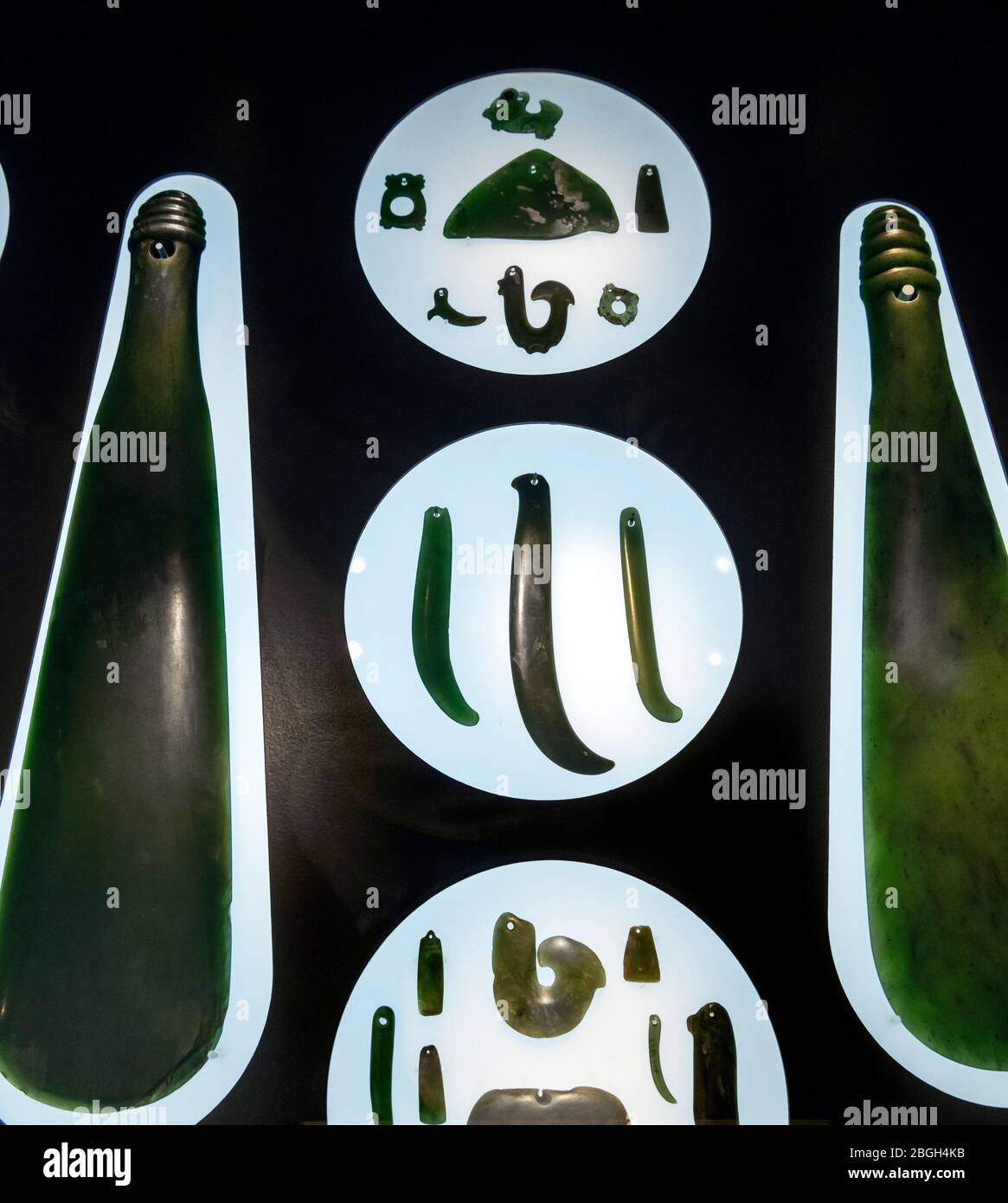 Maori Pounamu (Greenstone) carvings, Canterbury Museum, Christchurch ...