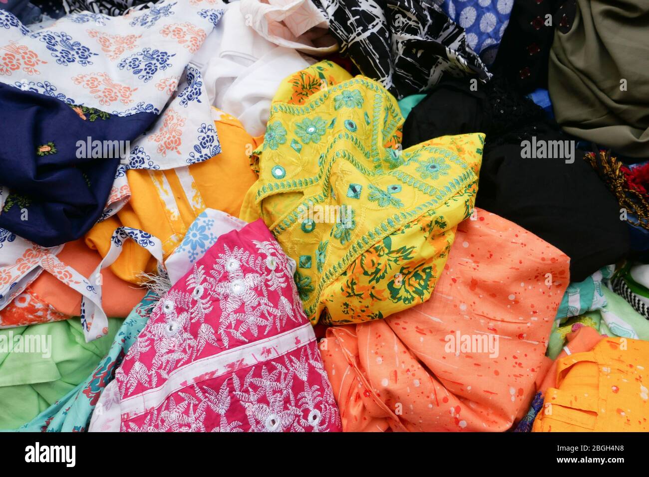 Close up of textile cloth display for sale Stock Photo - Alamy