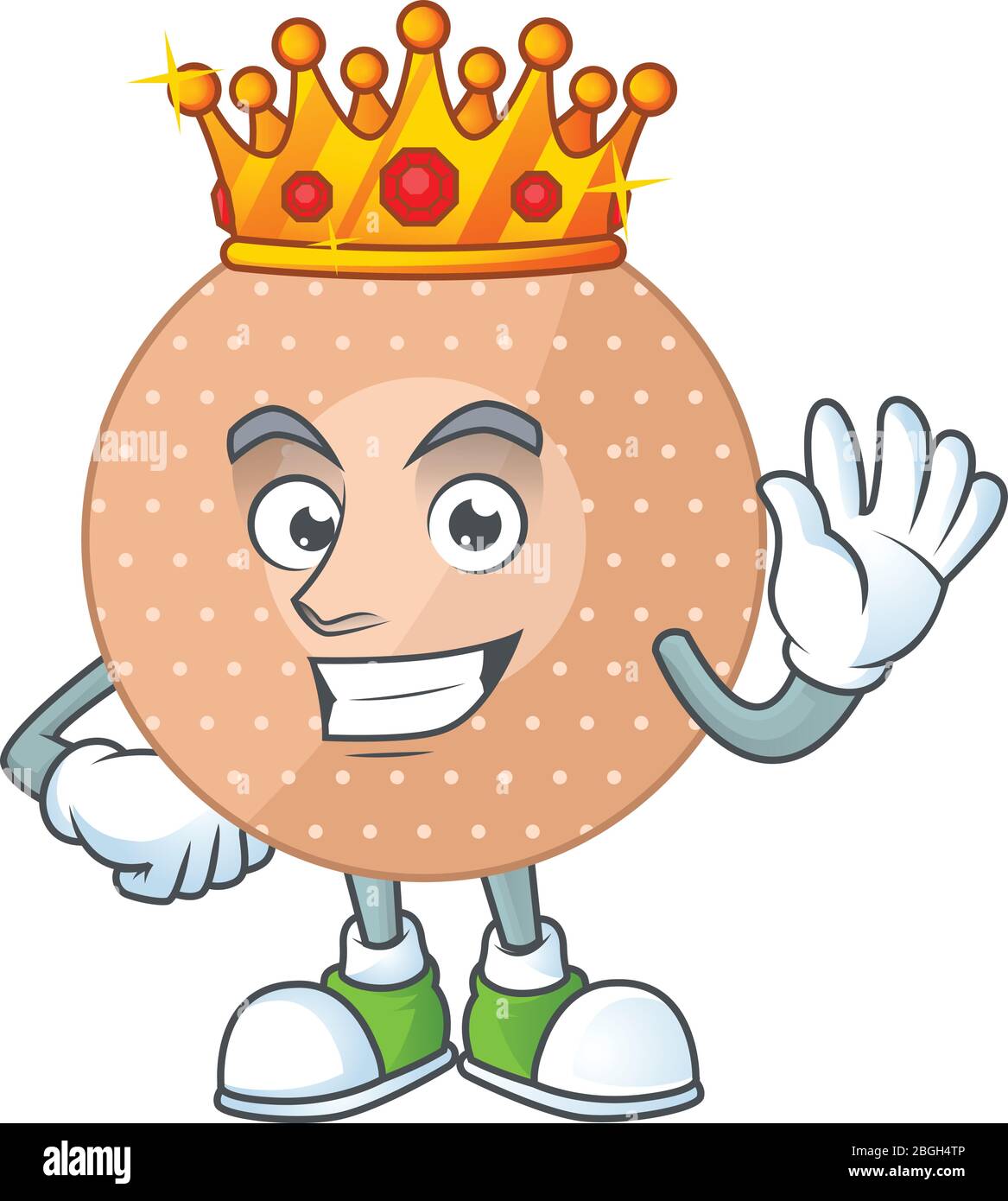 The Charismatic King of rounded bandage cartoon character design ...