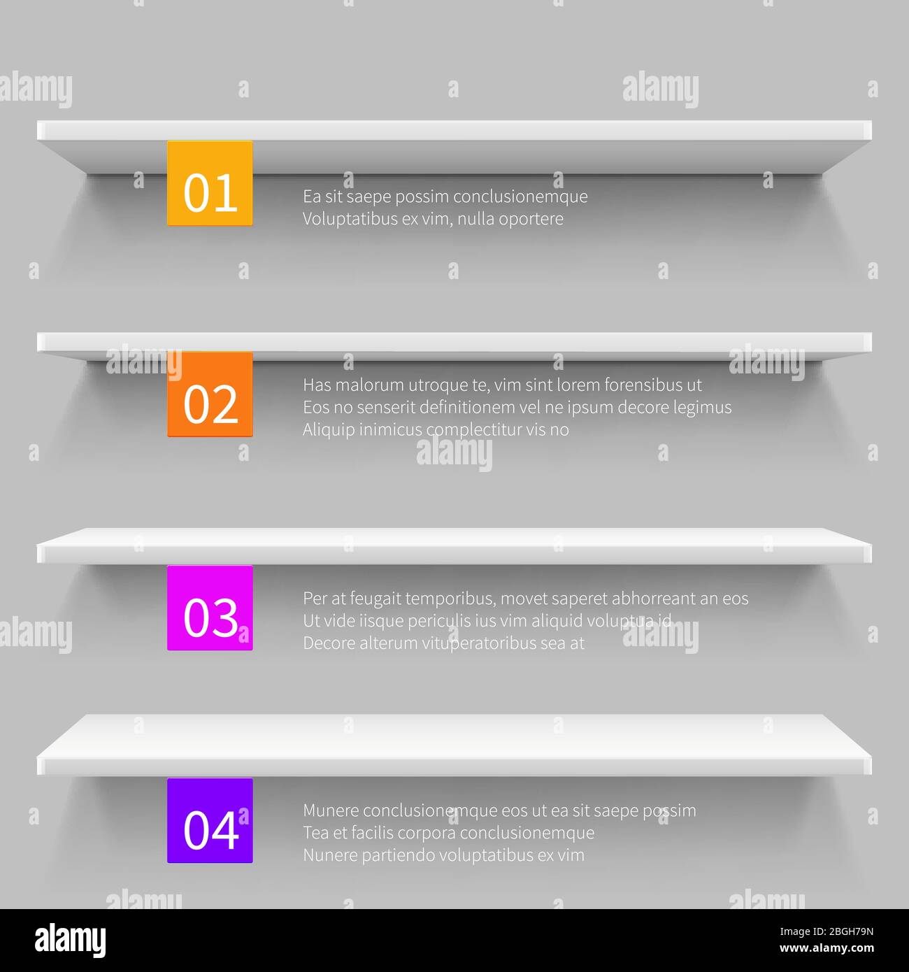 Empty modern store 3d shelves for product. Shop interior vector ...