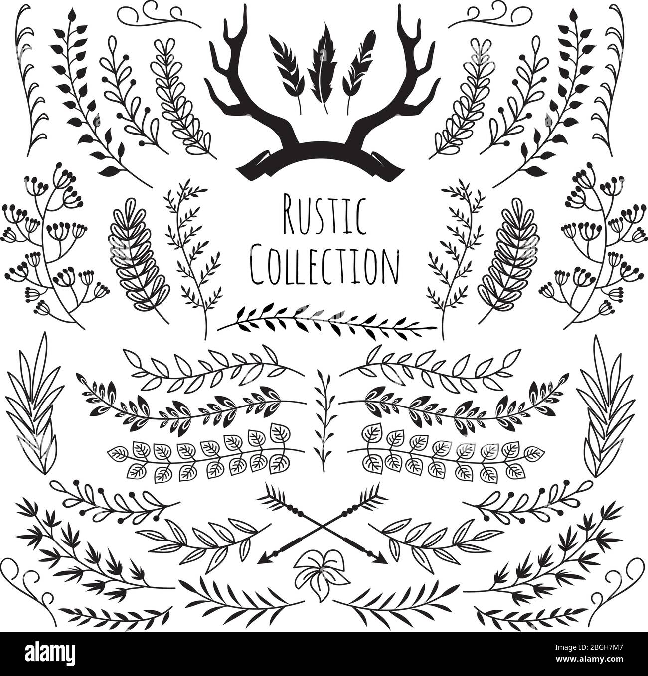 Hand drawn cute flourish Stock Vector Images - Alamy