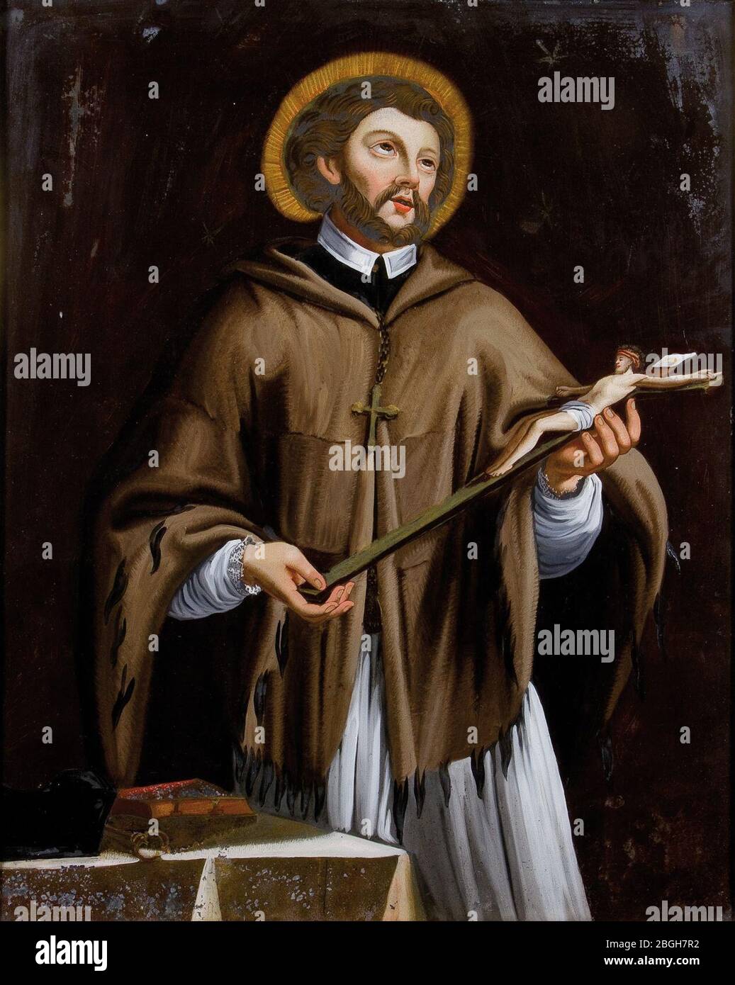 Hinterglasbild Hl Johannes Nepomuk Stock Photo - Alamy