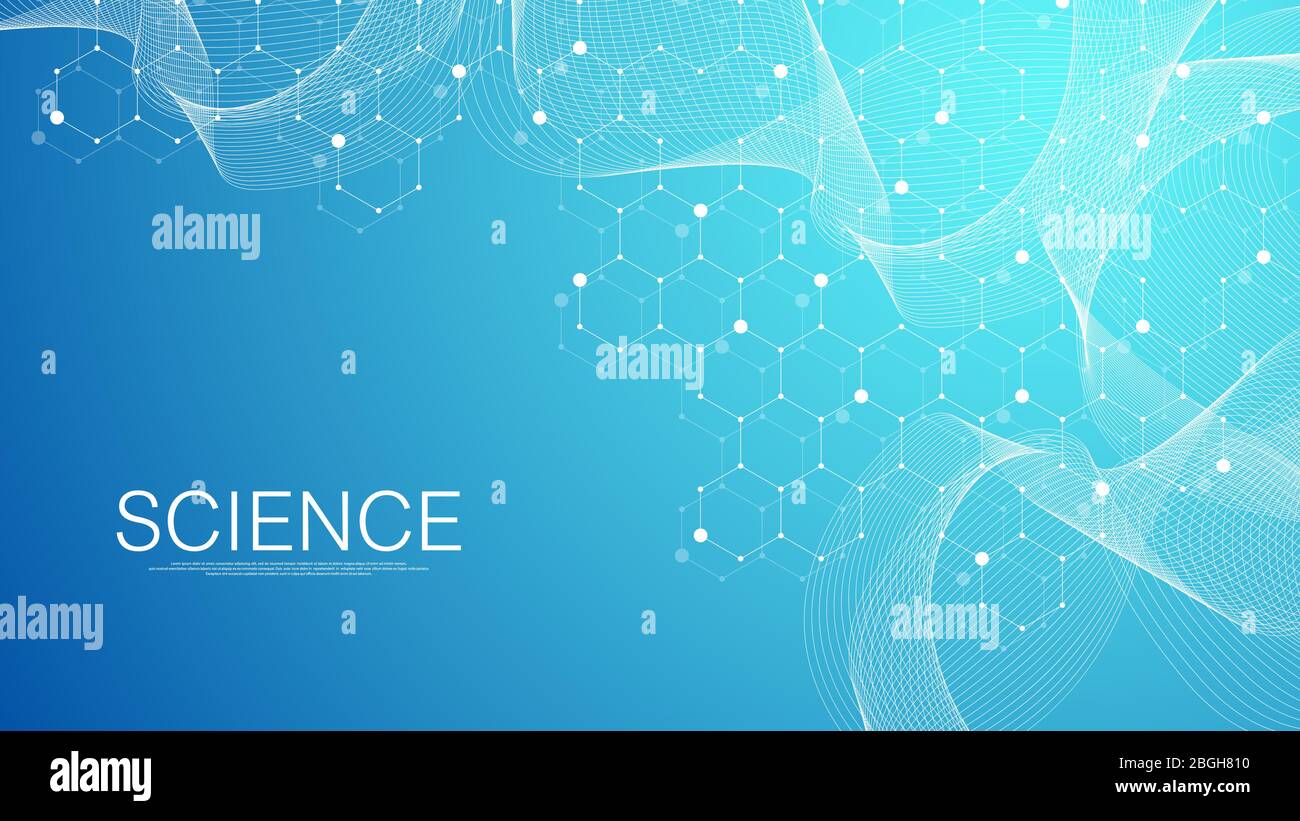 Abstract medical background DNA research, molecule, genetics, genome ...