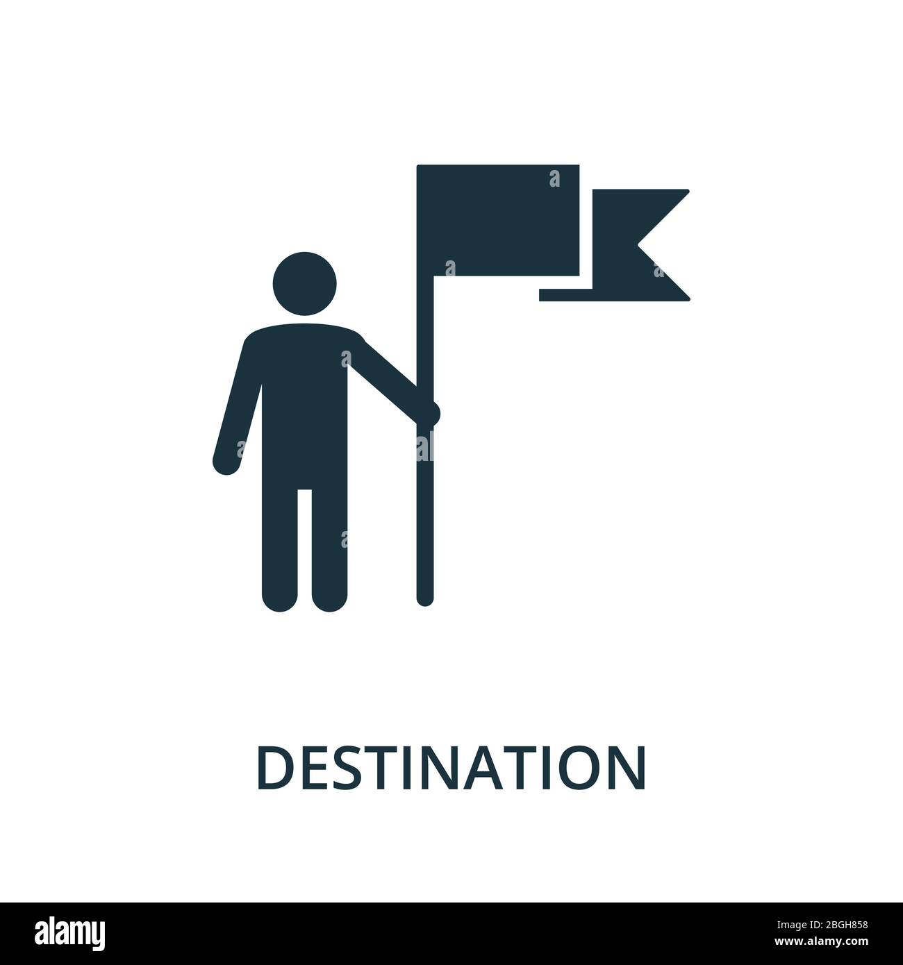 Destination icon. Simple element from navigation collection. Filled ...