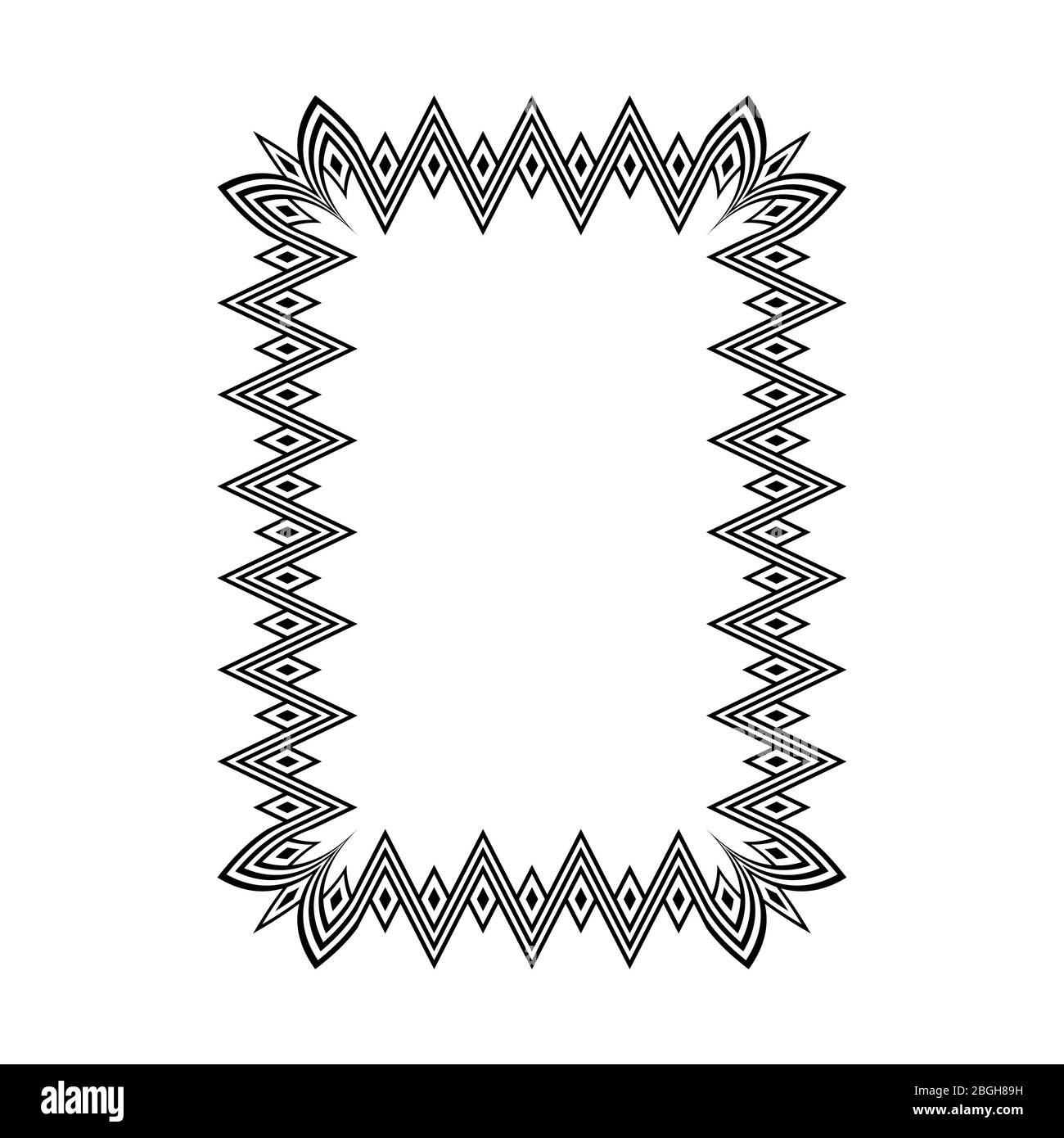 American ethnic indigenous square border frame set Stock Vector Image ...