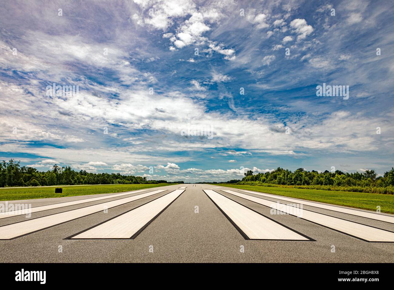 Runway threshold of a general aviation airport Stock Photo - Alamy