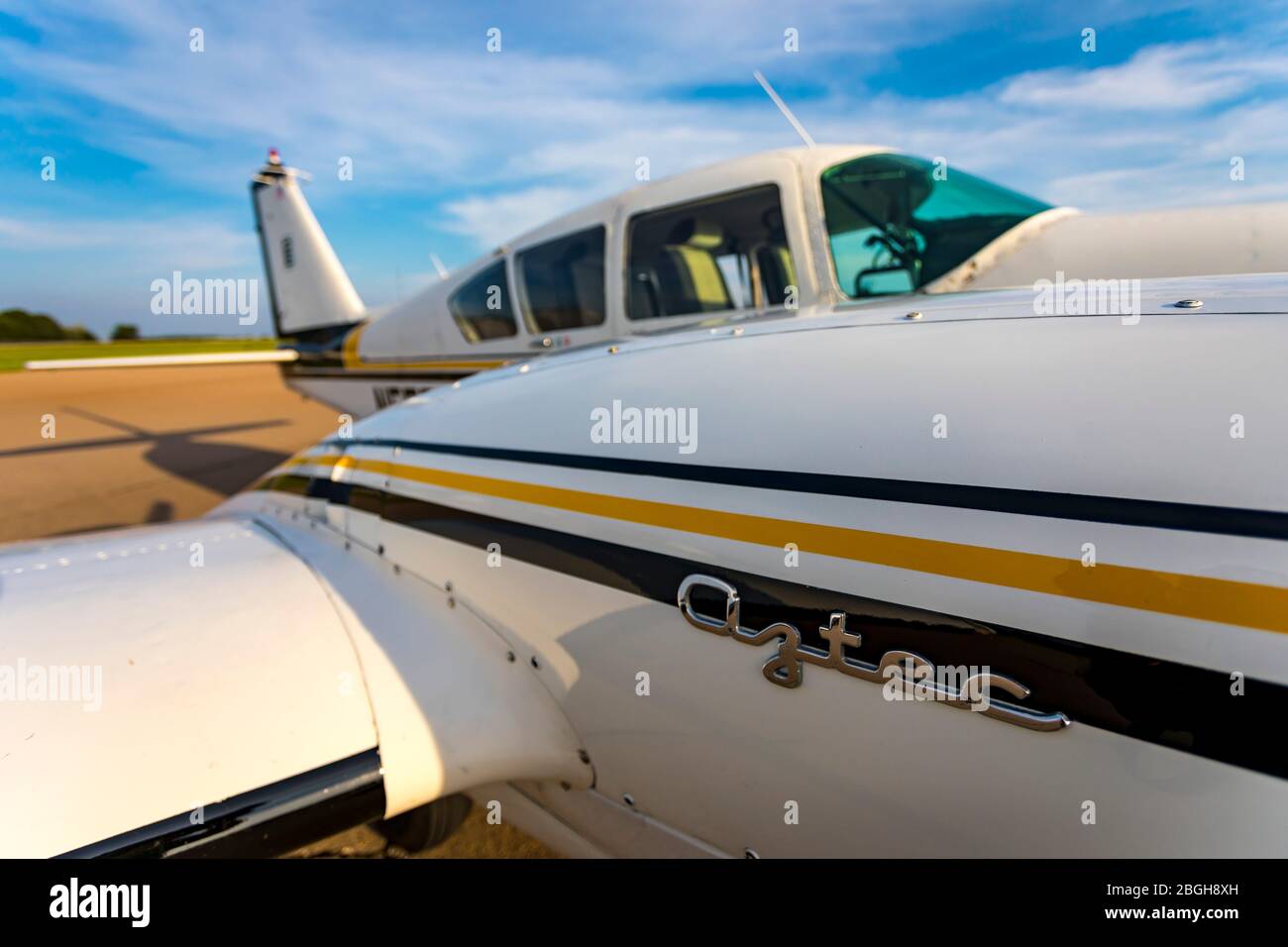 Piper Aztec on the ramp at Jackson County Airport Stock Photo - Alamy