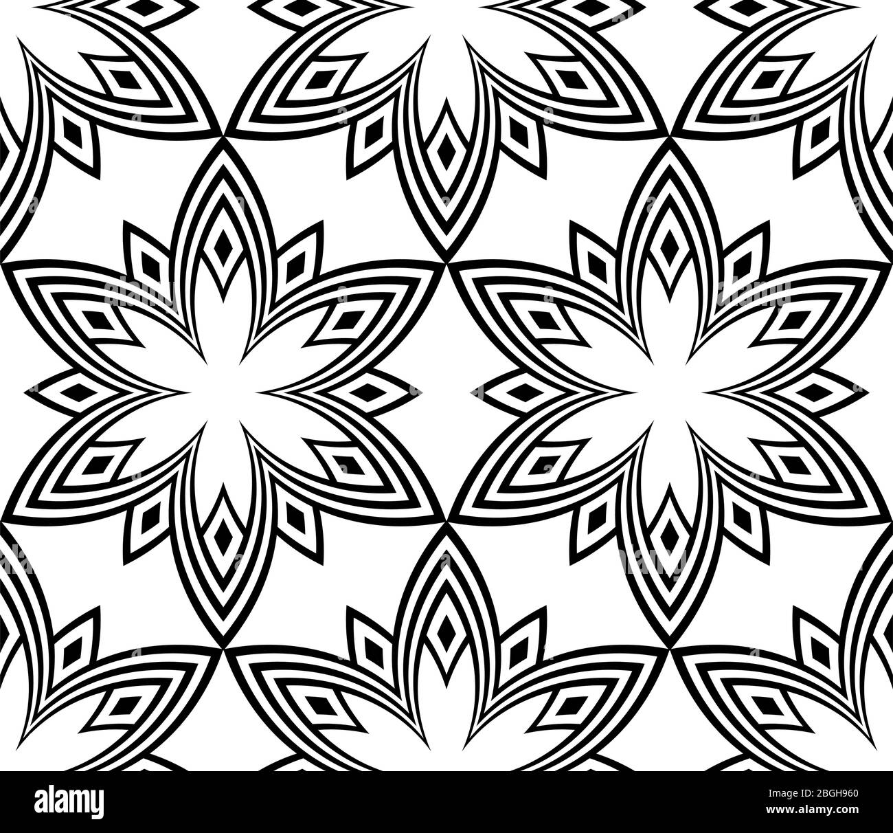 American symbol art linear flower sign pattern Stock Vector Image & Art ...
