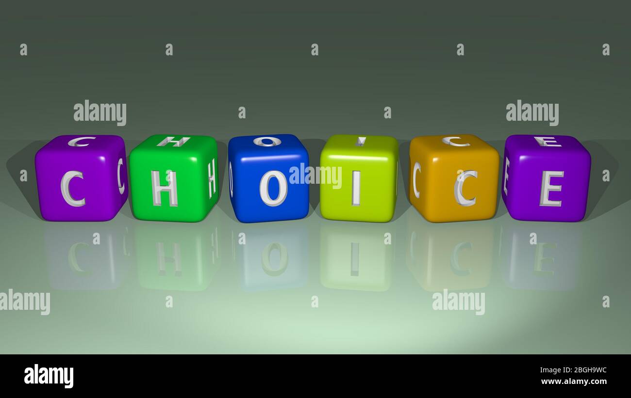 Choice combined by dice letters and color crossing for the related ...