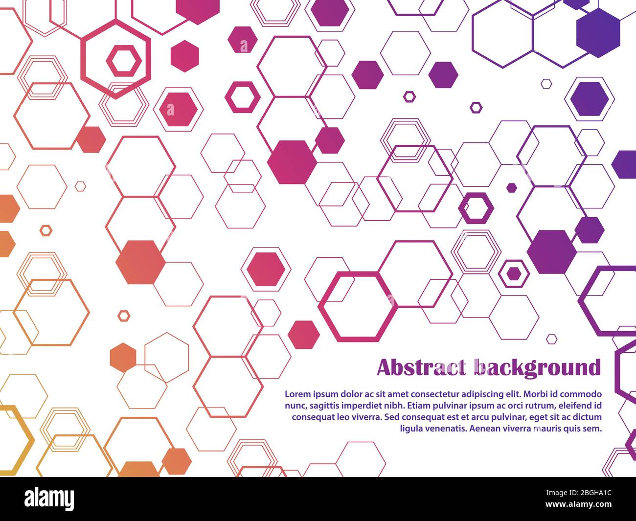 Bright honeycomb abstract background template banner and poster. Vector ...