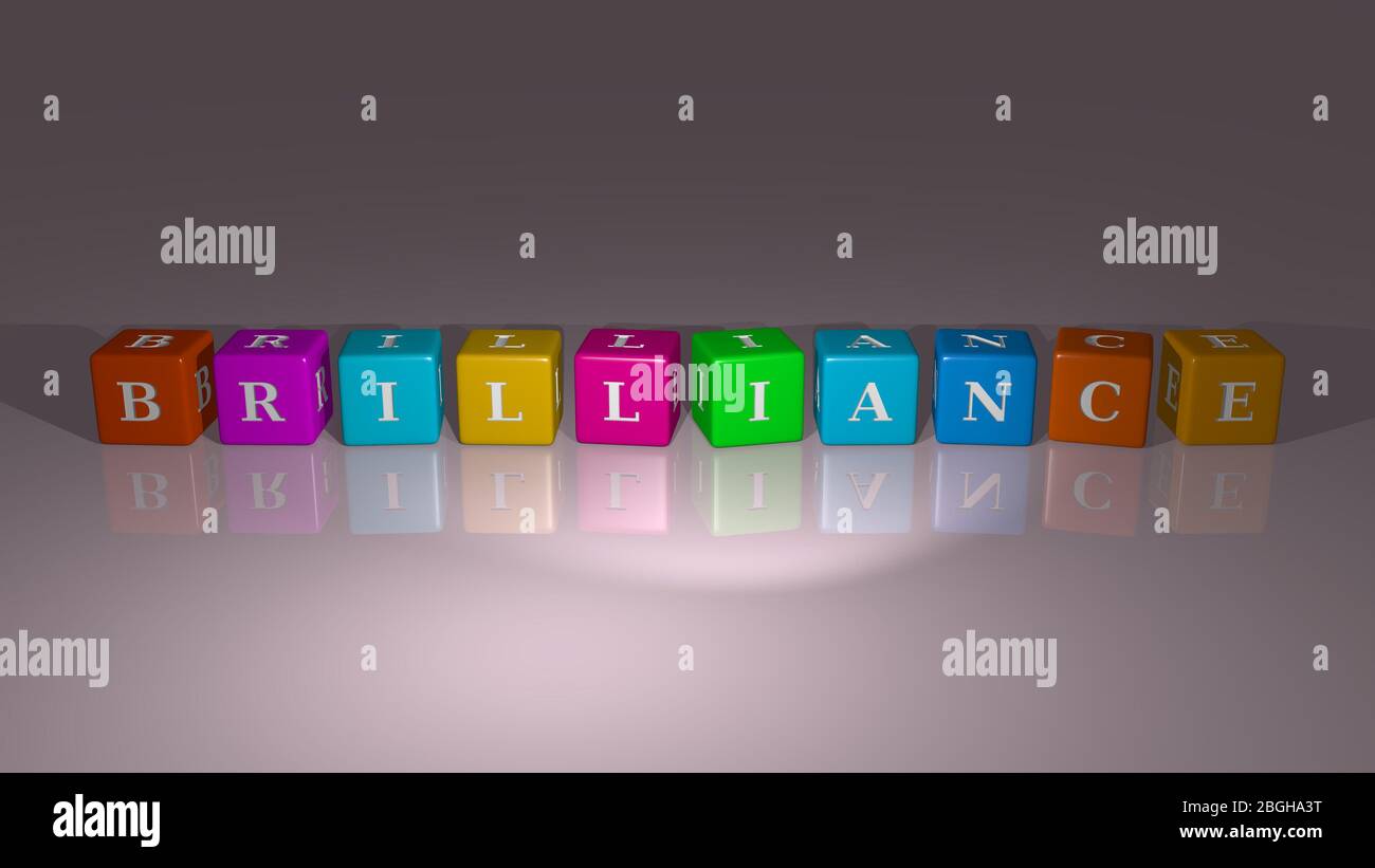 BRILLIANCE combined by dice letters and color crossing for the related ...