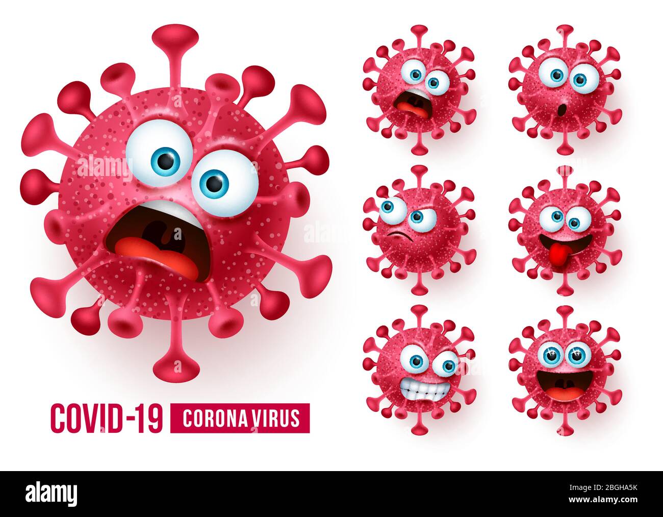 Covid19 corona virus emojis vector set. Covid-19 coronavirus emojis and ...