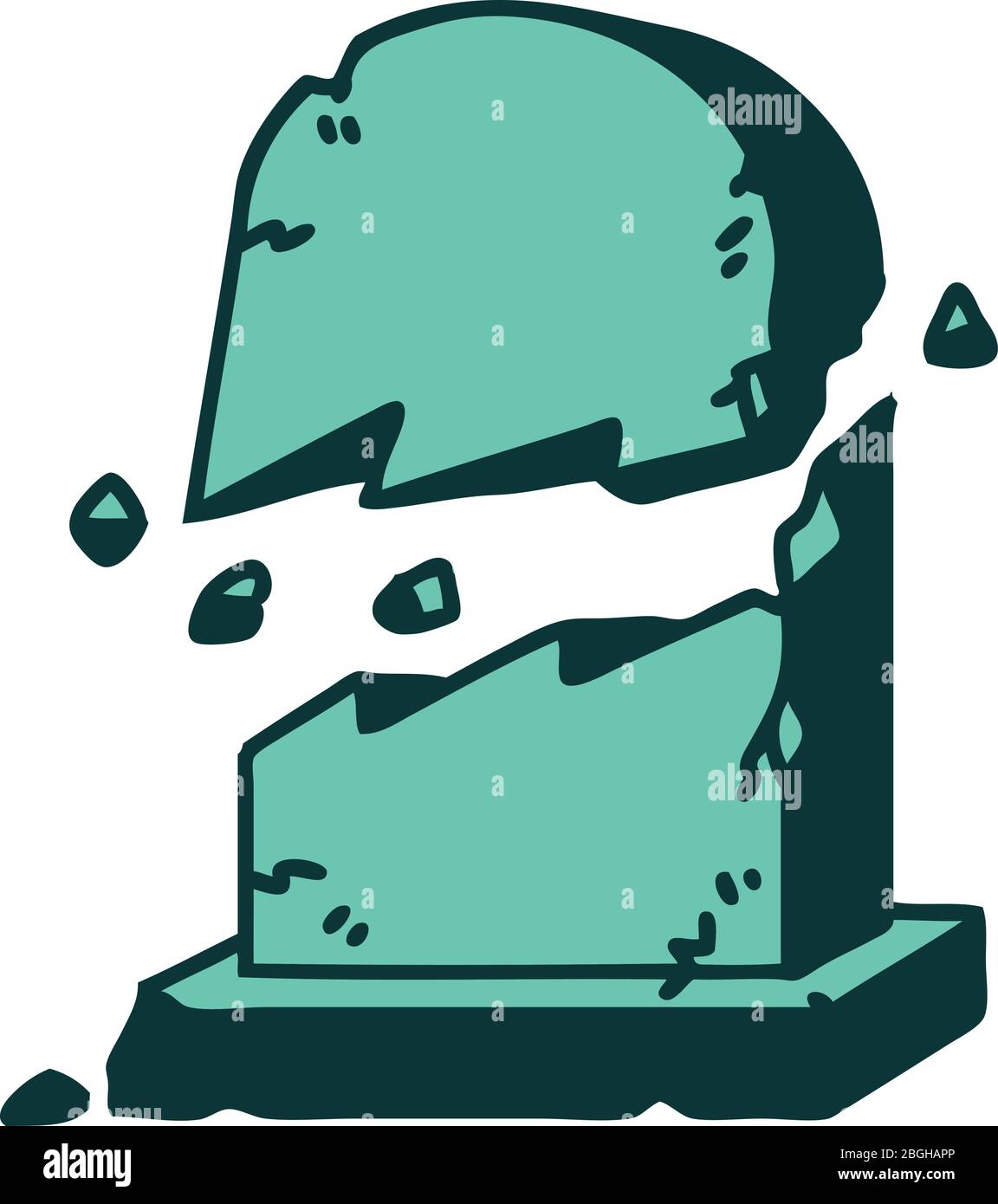 Cracked gravestone Stock Vector Images - Alamy