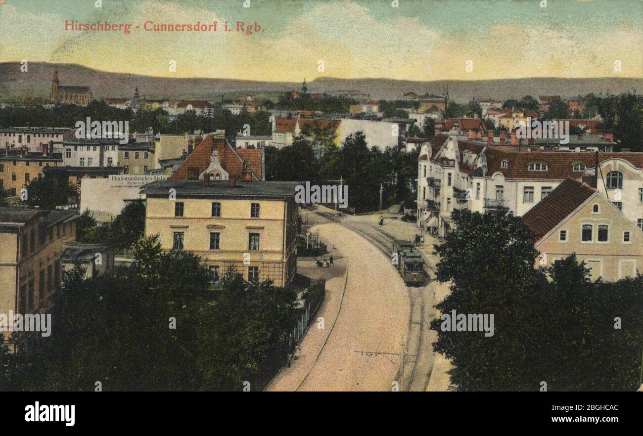 Hirschberg, Schlesien - Stadtansicht Stock Photo - Alamy
