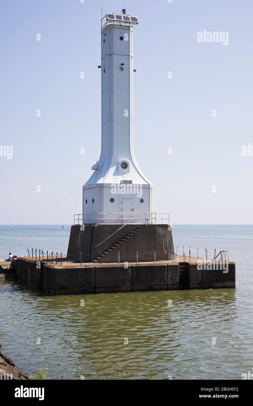 Huron Harbor Lighthouse in Ohio, USA Stock Photo - Alamy
