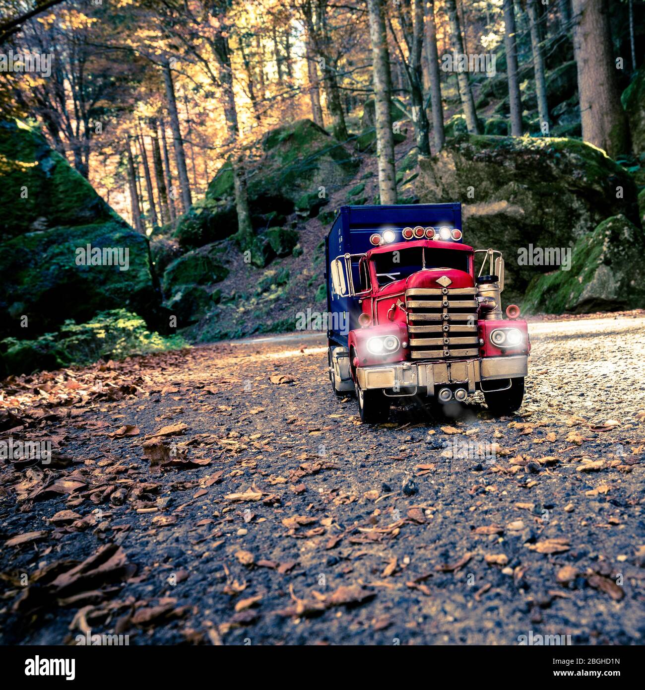 truck model set in real situation Stock Photo - Alamy