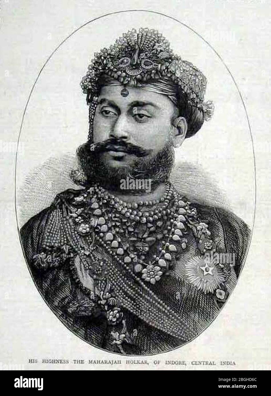 His Highness the Maharajah Holkar of Indore Central India Stock Photo ...