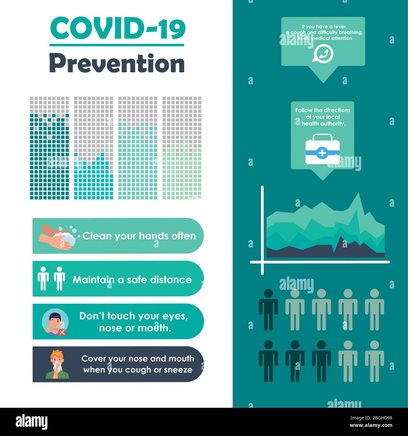 covid19 infographics with prevention methods Stock Vector Image & Art ...